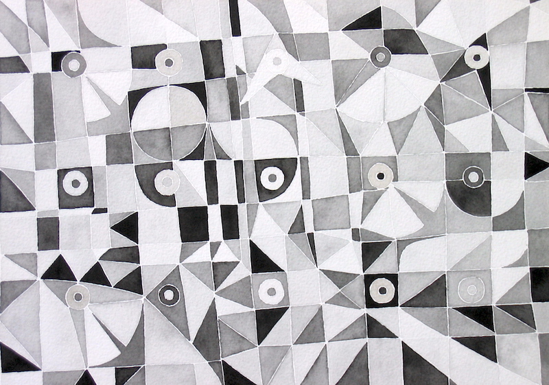 Arte abstracto Blanco y negro 2